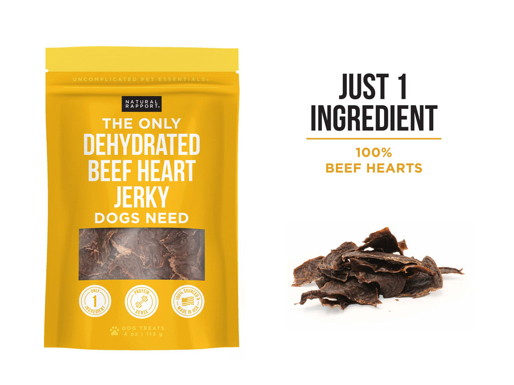 The Only Dehydrated Beef Heart Jerky Dogs Need – Natural Rapport